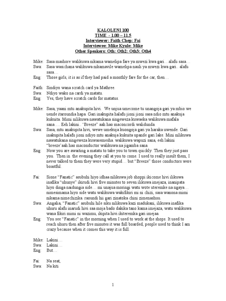 Kaloleni 100 | PDF | Language Arts & Discipline | Art