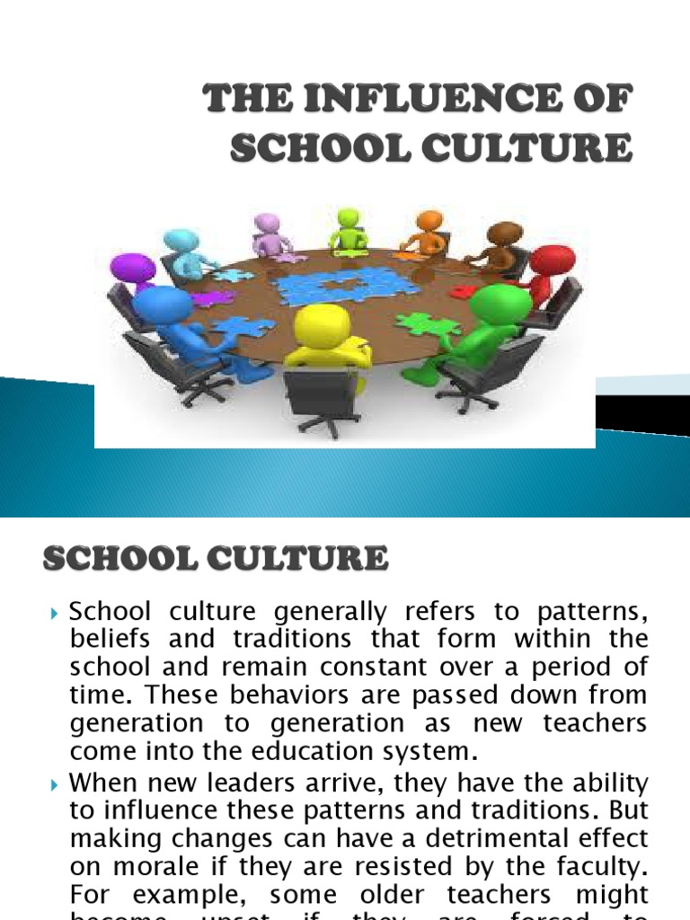 Week 7 - The Influence of School Culture | PDF | Teachers | Norm (Social)