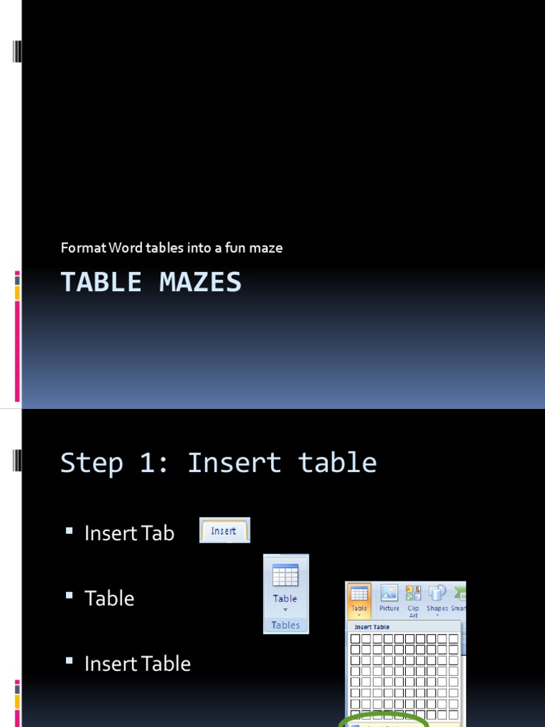 Create Fun Word Table Mazes | PDF | Teaching Methods & Materials