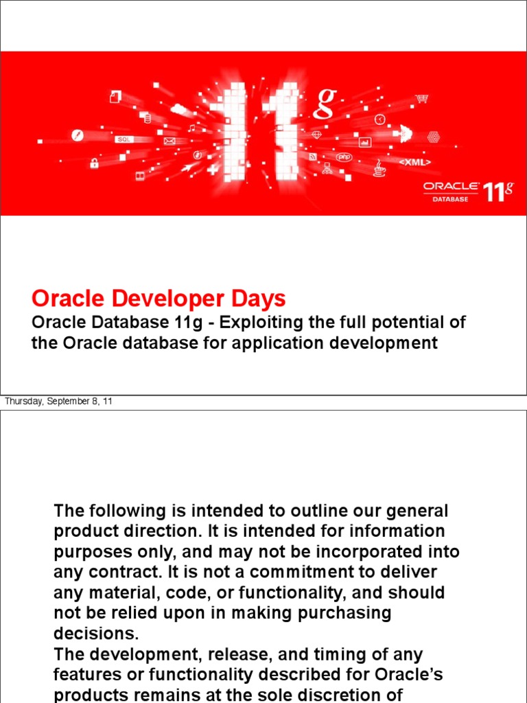 Keynote 11gDatabaseDevelopment | PDF | Oracle Database | Pl/Sql