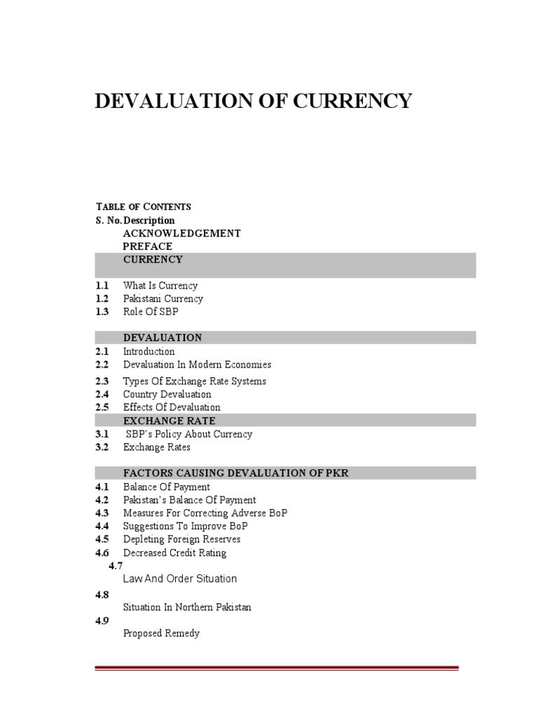 Devaluation of The Pakistani Rupee | PDF | Capital Account | Devaluation