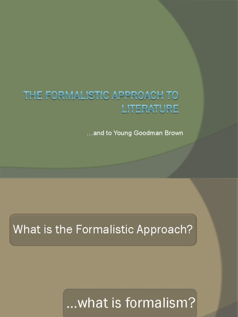 The Formalist Approach To Literature | PDF | Garden Of Eden