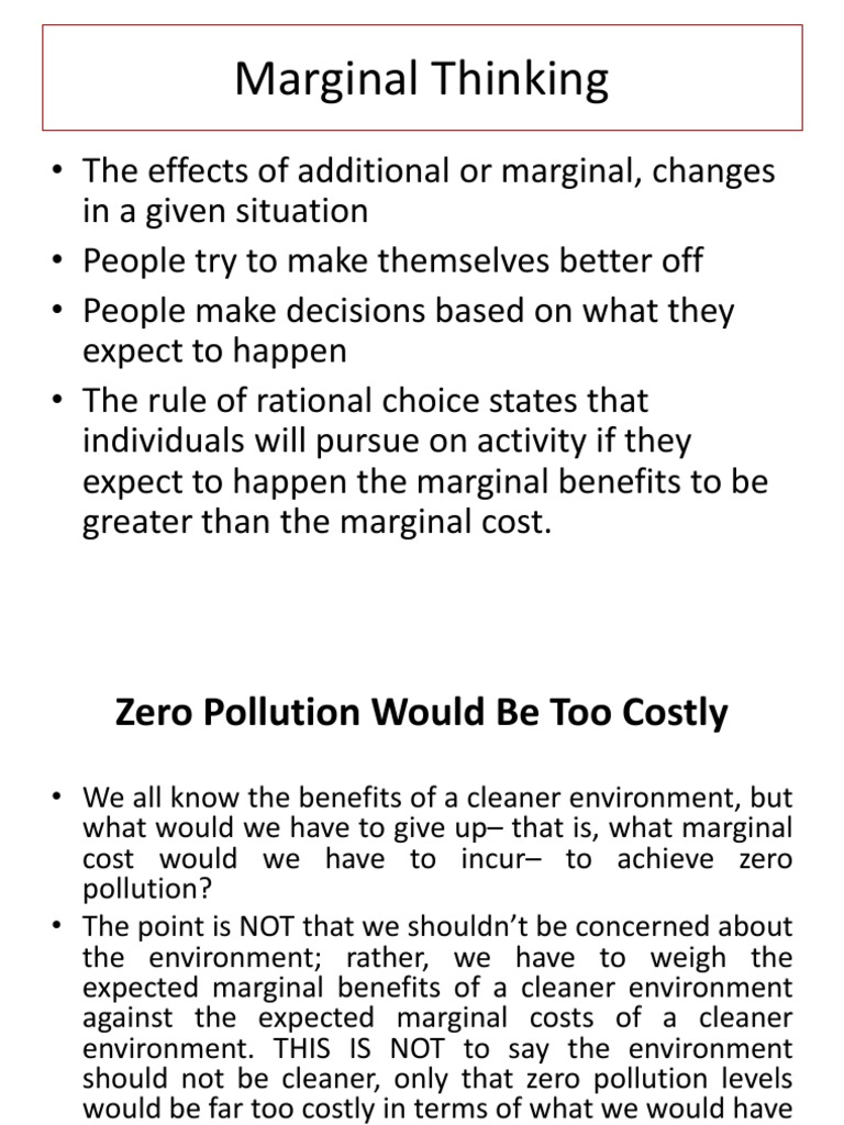 Marginal Thinking, Economic Growth | Economic System | Free Market