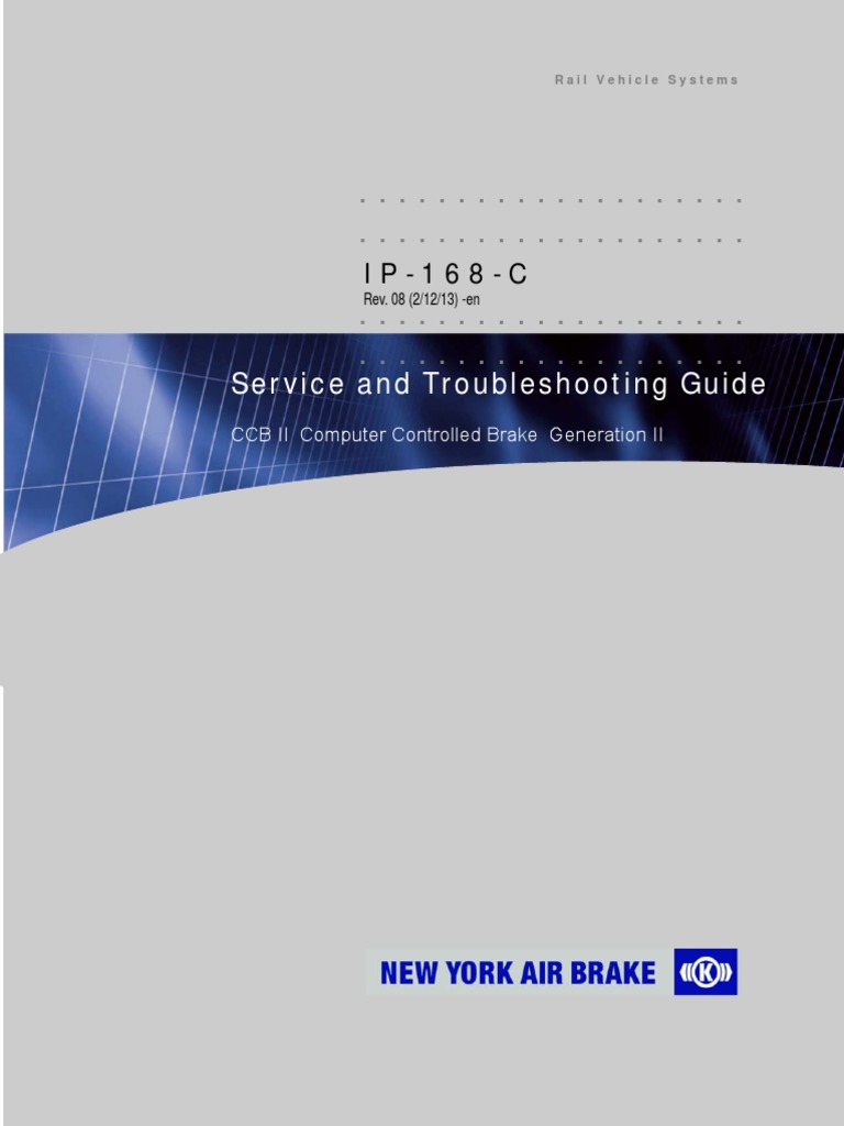 Service and Troubleshooting Guide: CCB II Computer Controlled Brake ...