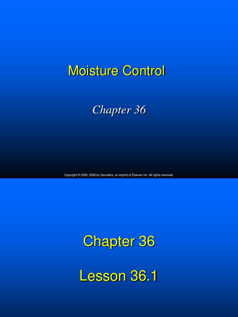 Moisture Control | PDF | Dental Material | Dentistry