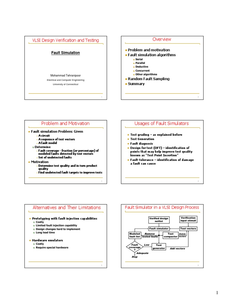 Vlsi Design Verification And Testing Fault Simulation Pdf Errors 9694