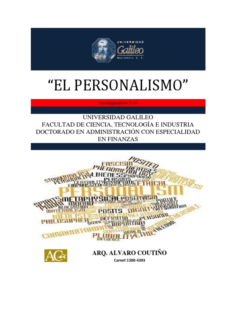 El Personalismo | PDF | Antropología Filosófica | Alma