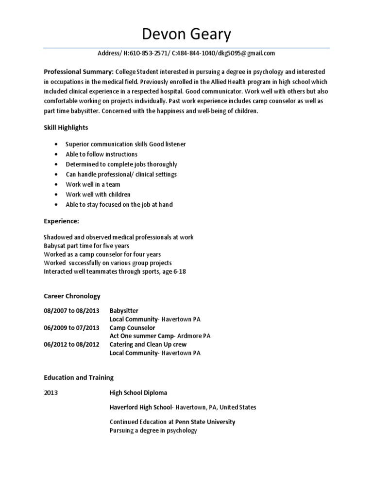 Final Resume | PDF | Wellness