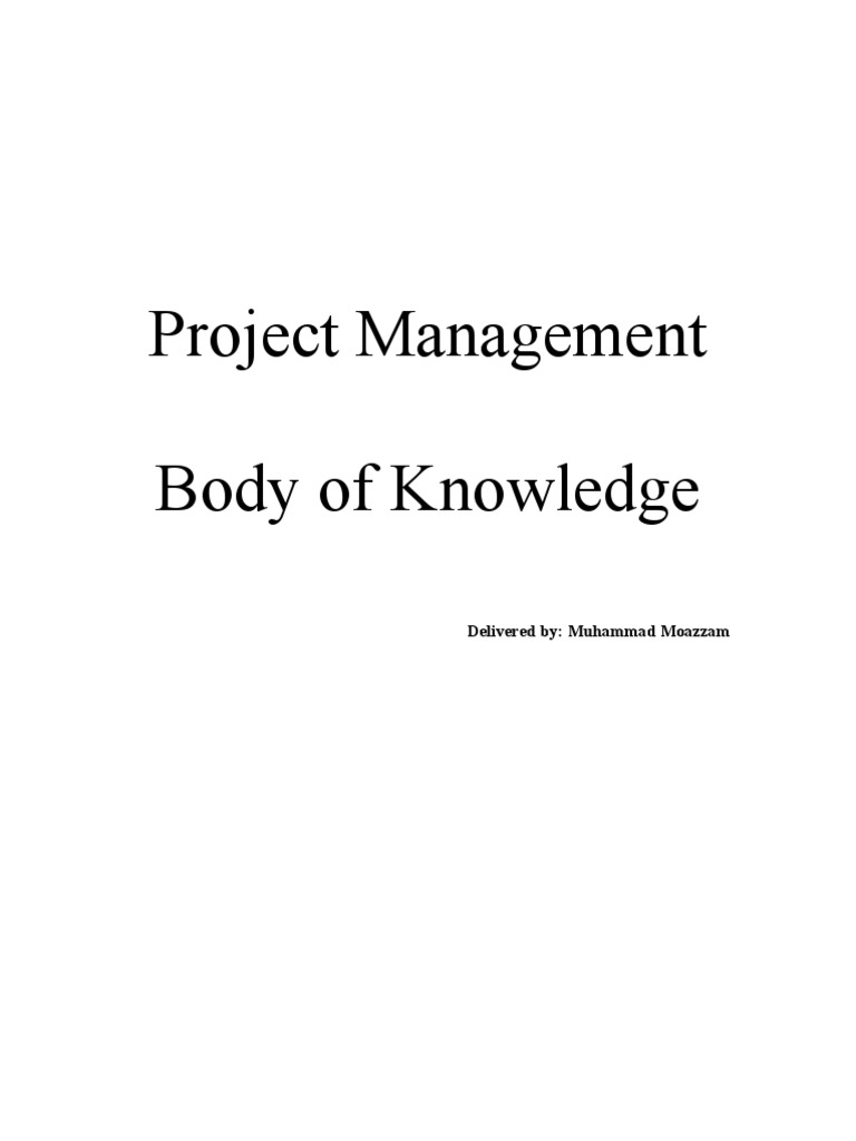Project Management Body of Knowledge | PDF | Project Management | Business