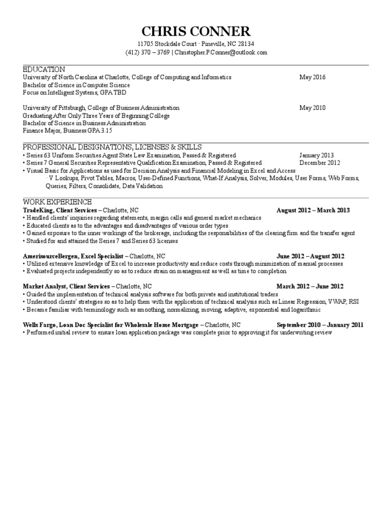 Chris Conner Resume | PDF | Technology & Engineering