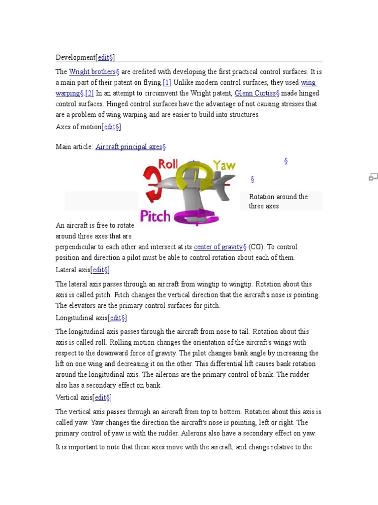 Edit Wright Brothers Wing Warping Glenn Curtiss | PDF