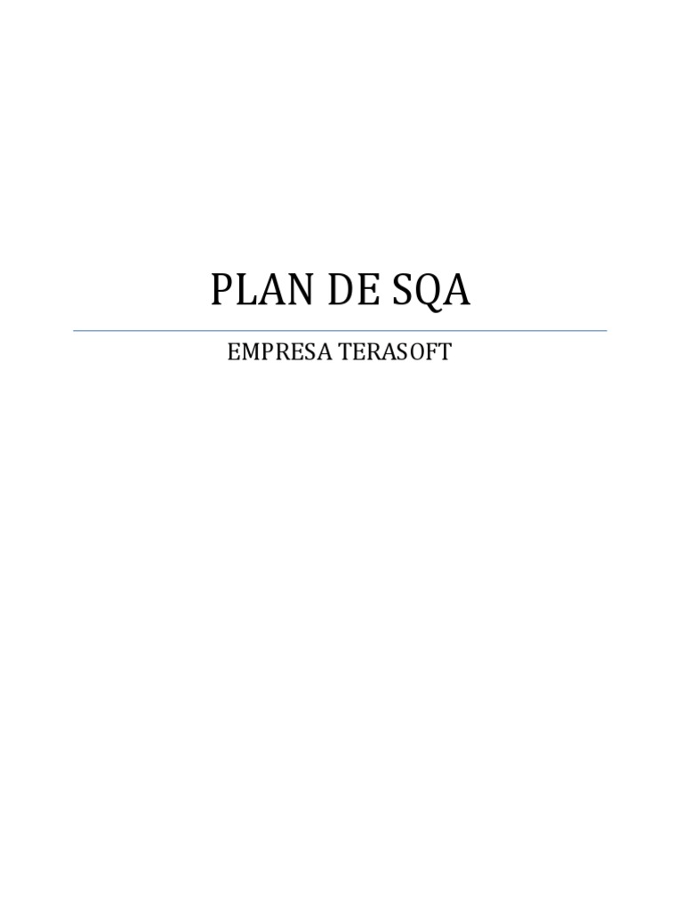 SQAP | PDF | Software | Proceso de desarrollo de software