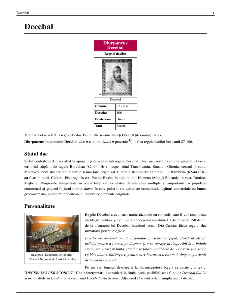 Decebal | PDF