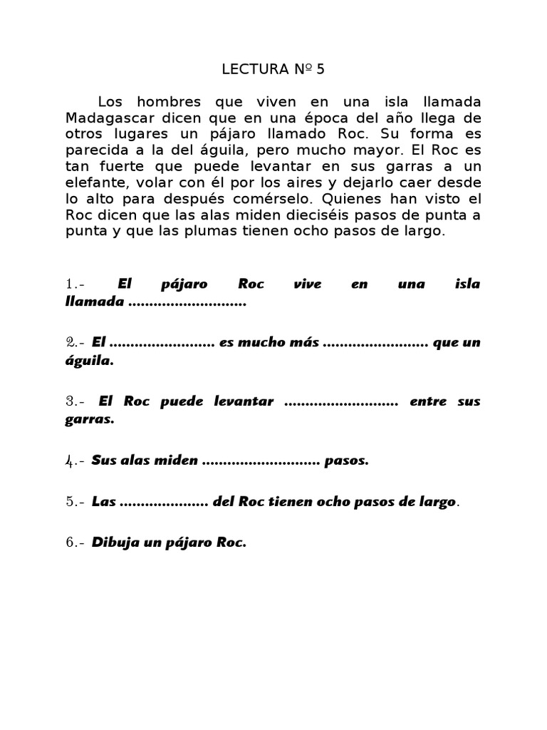 Un Pajaro Llamado Roc | PDF