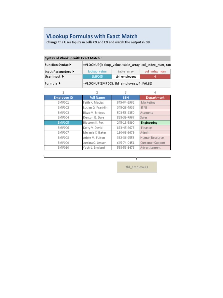 VLOOKUP Interactive Demo | PDF | Computer Programming | Areas Of Computer Science