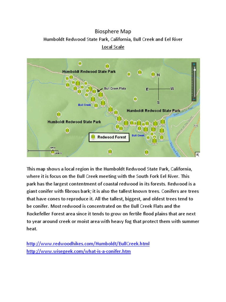 Humboldt Redwood Park Biosphere Map | PDF