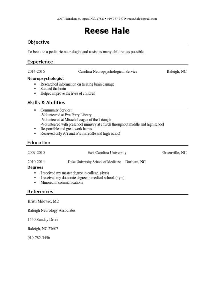 Fake Resume PN | PDF | Wellness