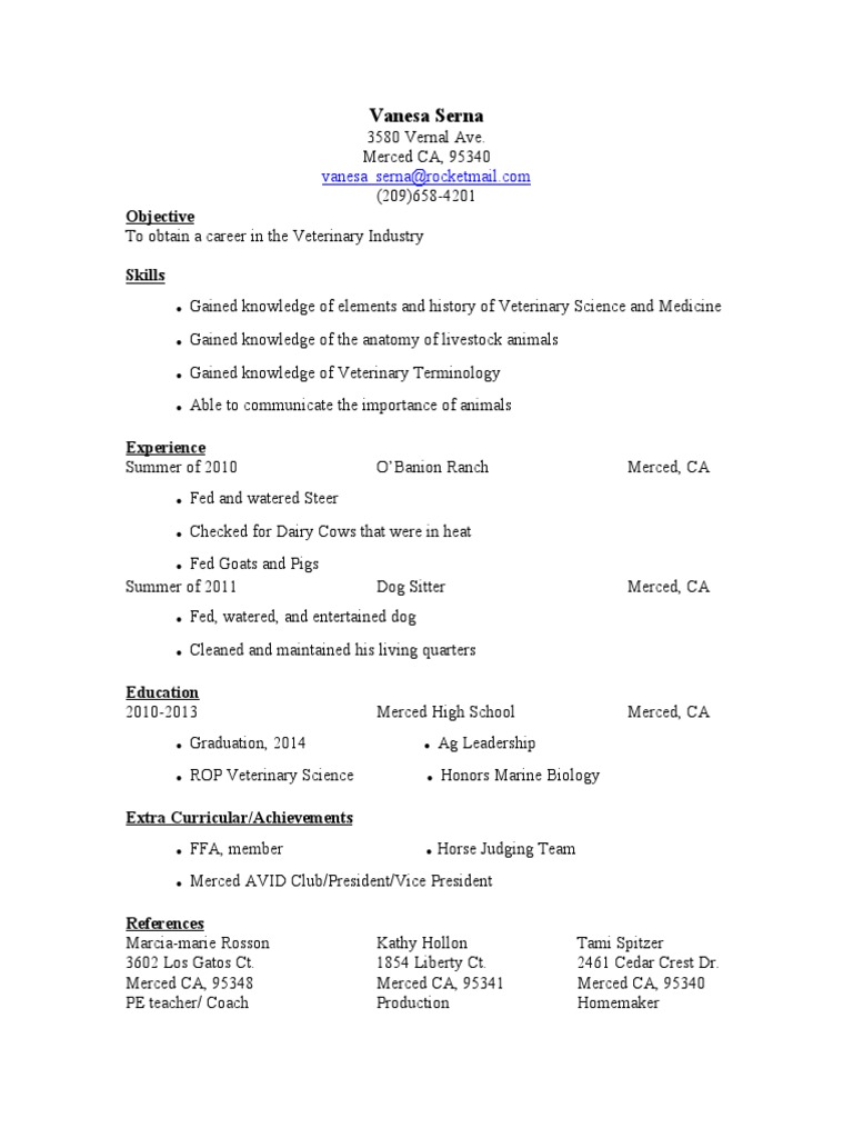 Vanesa Serna Resume | PDF
