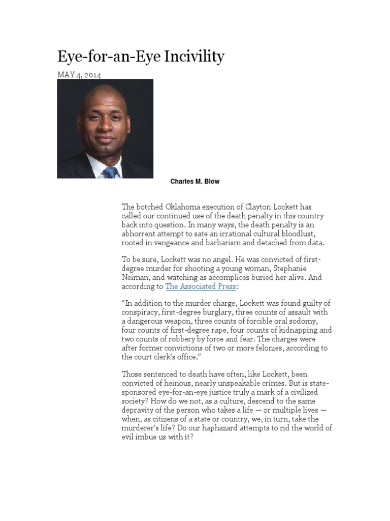 Eye-for-an-Eye Incivility | PDF | Capital Punishment | Crime & Violence
