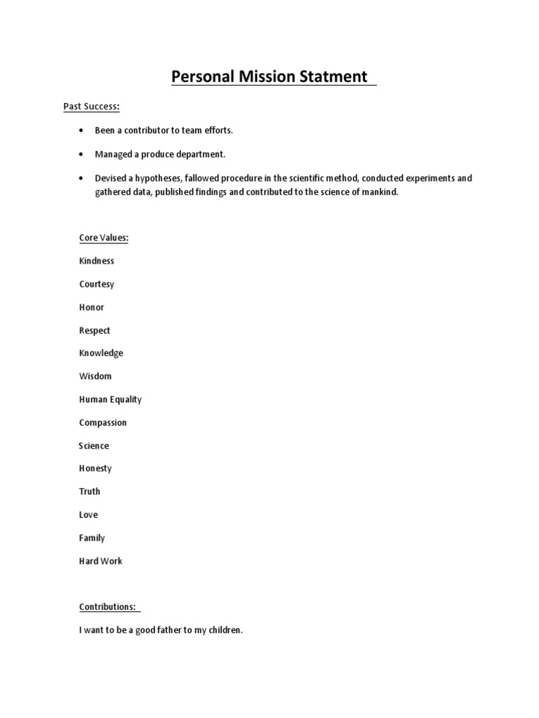 Mission Statment | PDF