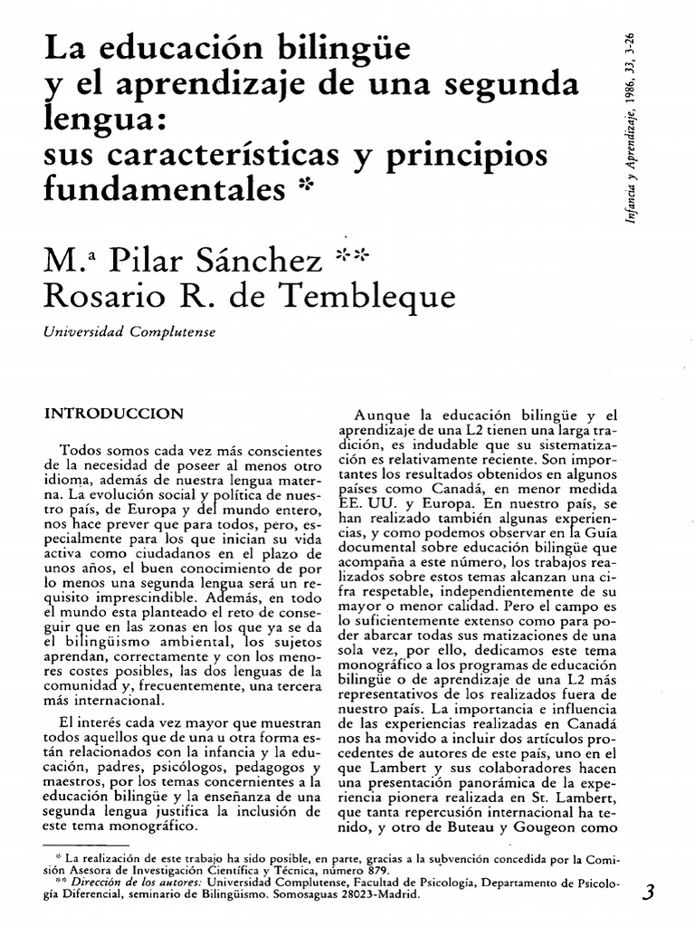 La Educacion Bilingue | PDF | Multilingüismo | Aprendizaje
