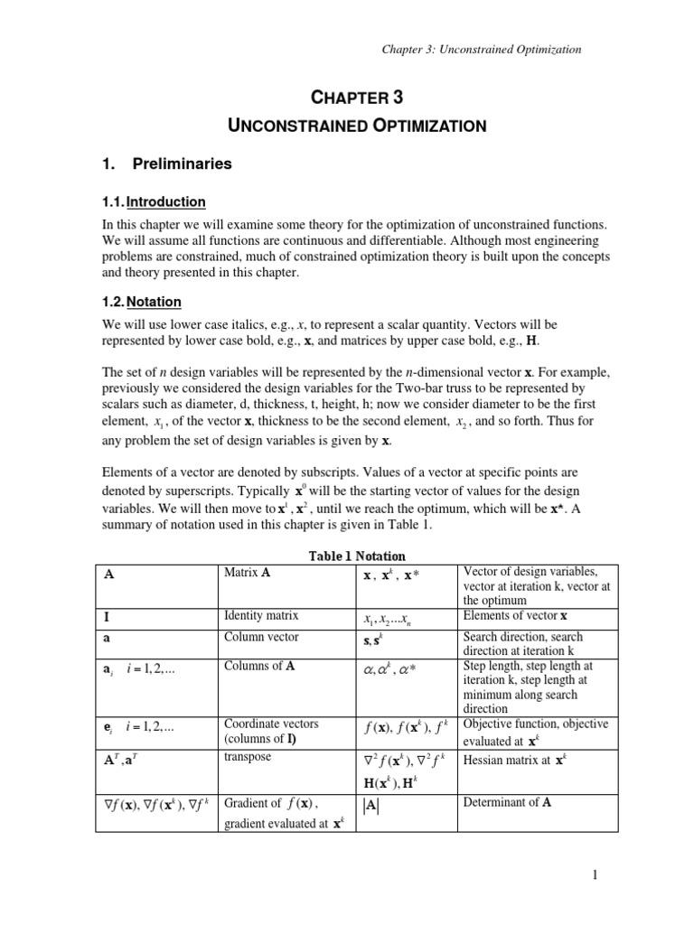 Chap3 Unconstrained Pdf Mathematical Optimization Determinant