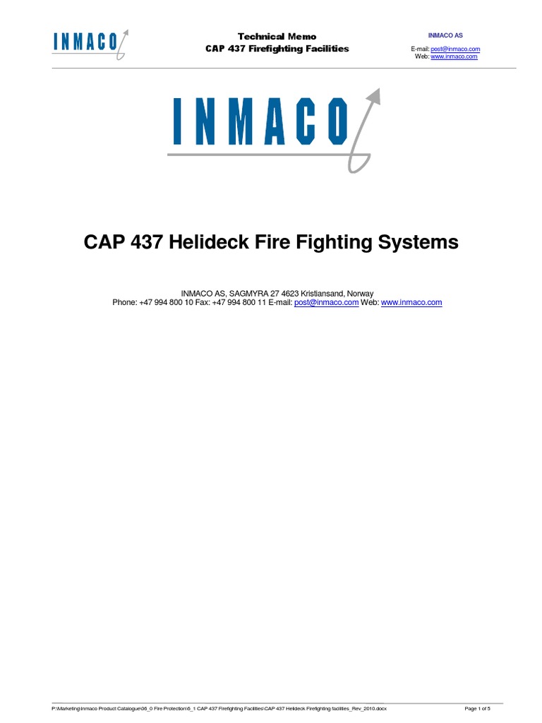 CAP 437 Helideck Firefighting Facilities - Rev - 2010 | PDF ...