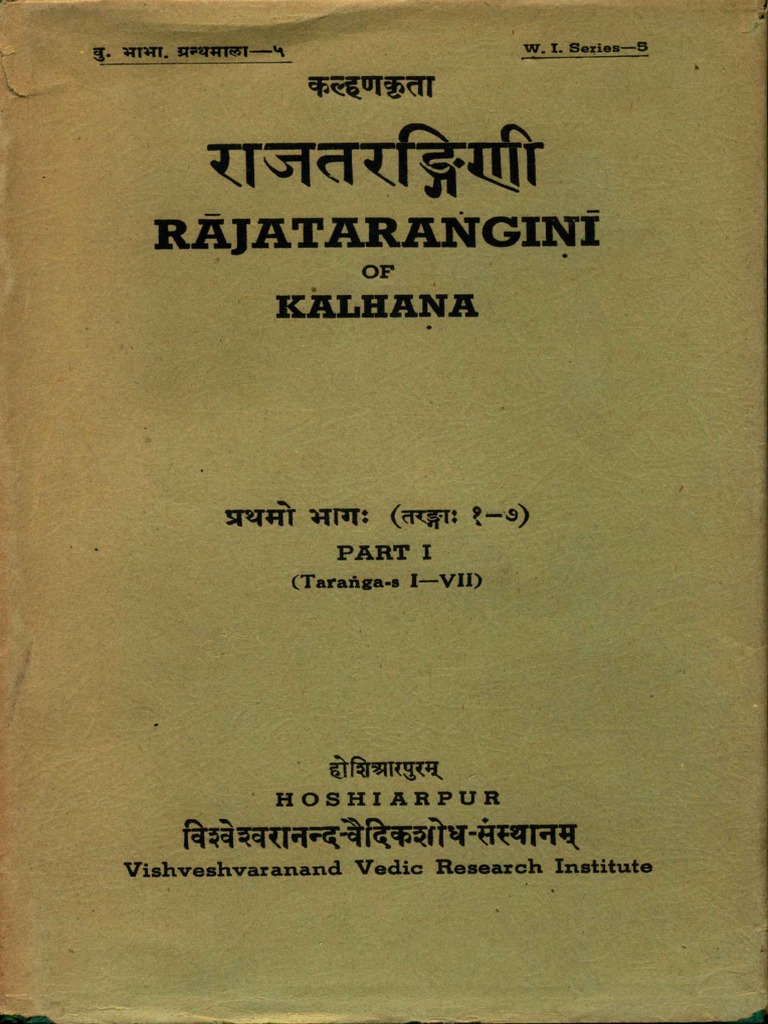Rajatarangini of Kalhana I - Vishwabandhu | PDF | Social Sciences Books ...