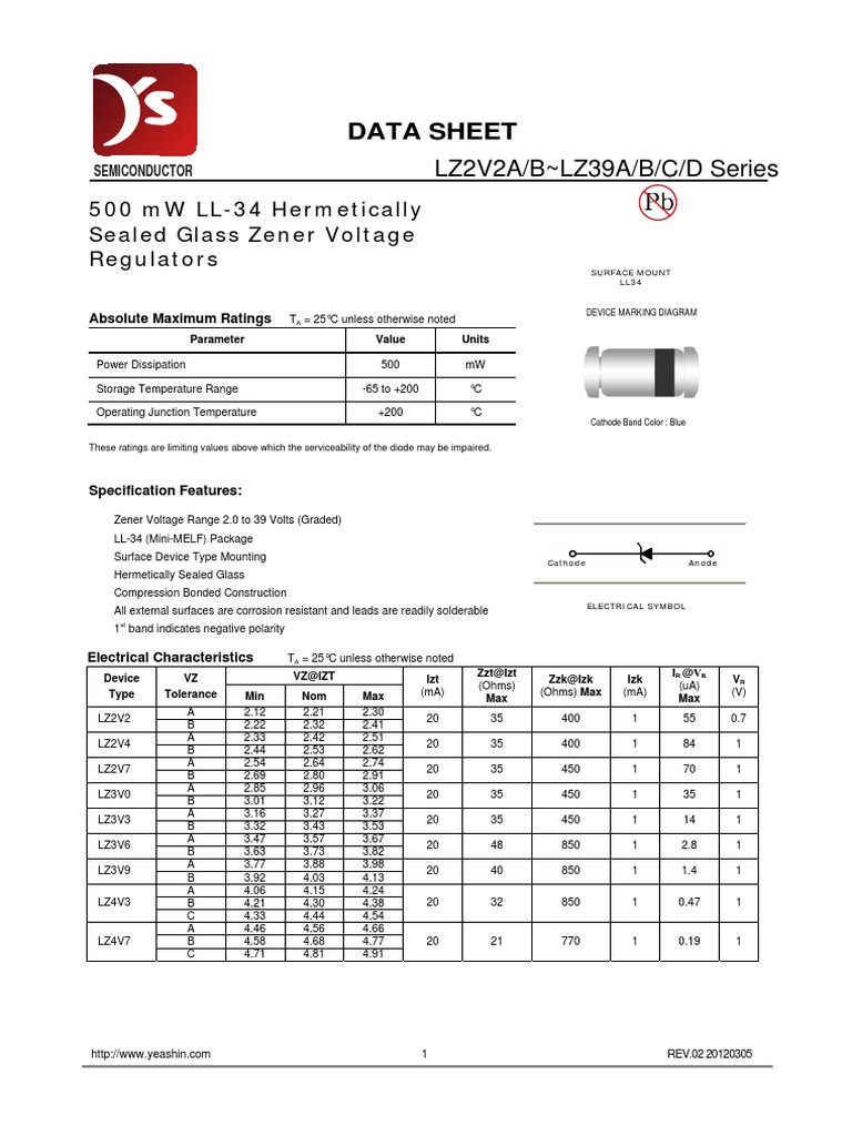 Data Sheet: LZ2V2A/B LZ39A/B/C/D Series | PDF | Electrical Equipment ...