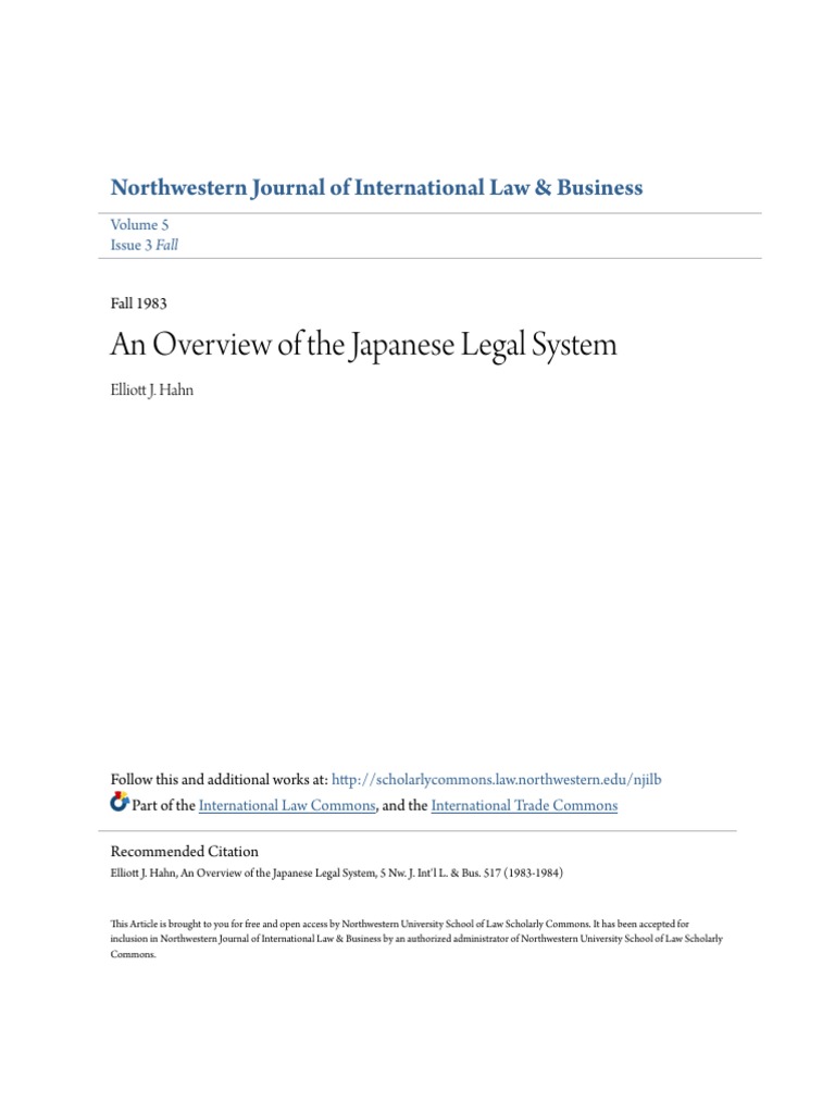 An Overview of The Japanese Legal System | PDF | Lawyer | Supreme Courts