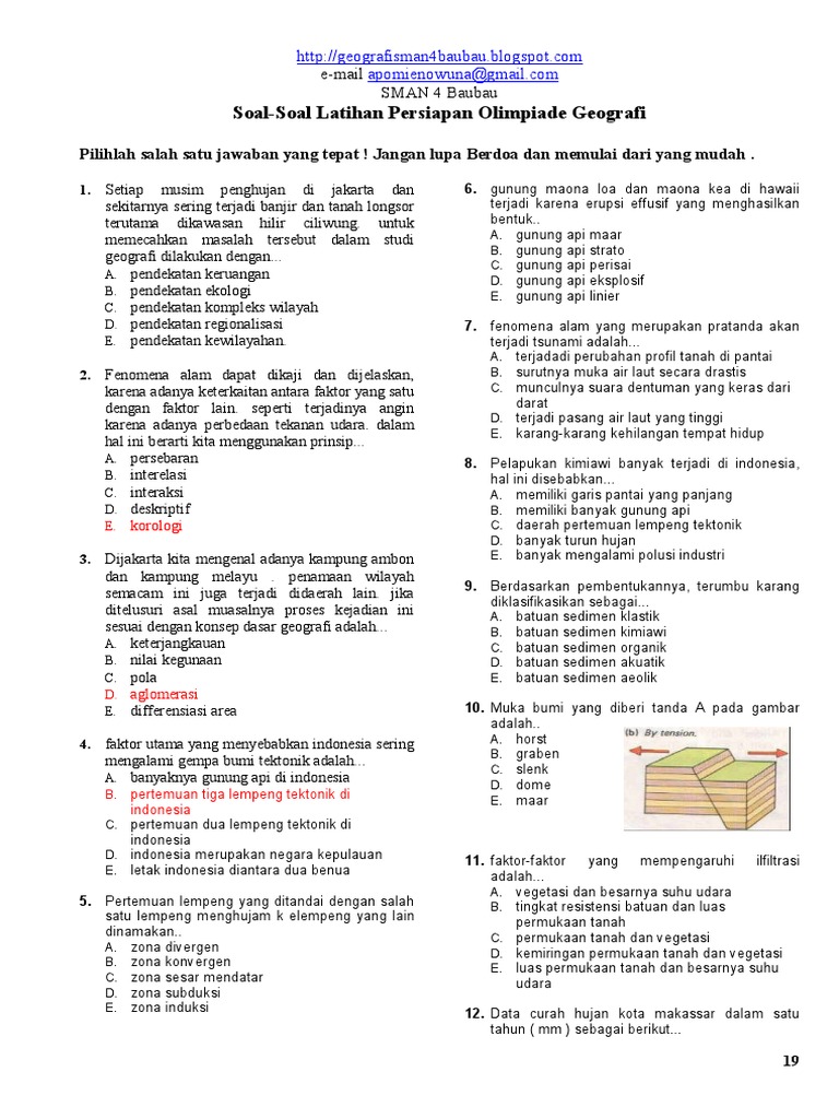 Latihan Pelajaran Geografi Soal | PDF | Perjalanan | Sains & Matematika
