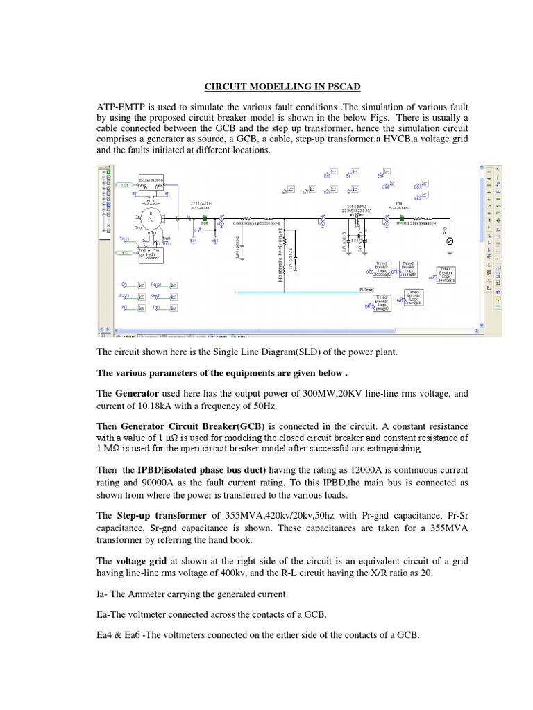 Circuit Modelling Imon Pscad | PDF | Electric Current | Capacitor