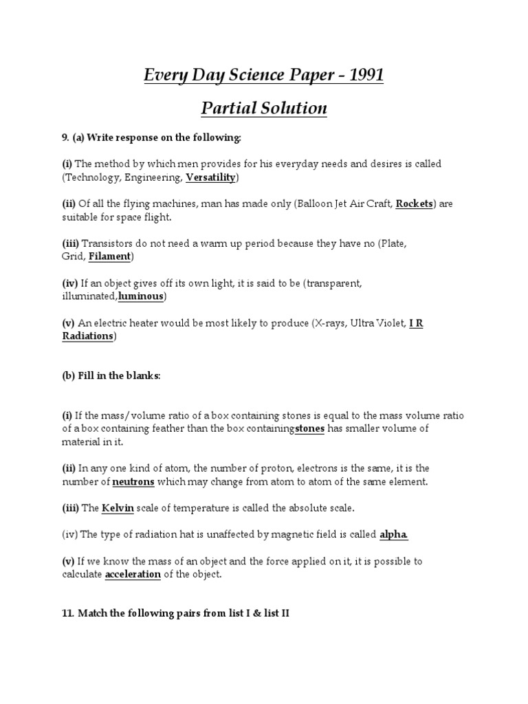 Every Day Science Paper | PDF | Atoms | Radiation