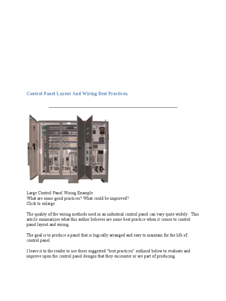 Control Panel Layout | PDF | Electrical Impedance | Manufactured Goods