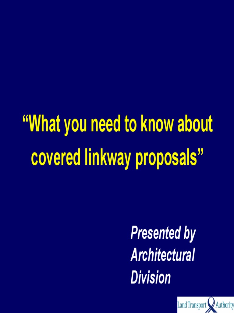 Covered Linkway Design Guidelines | PDF | Bus | Road Transport