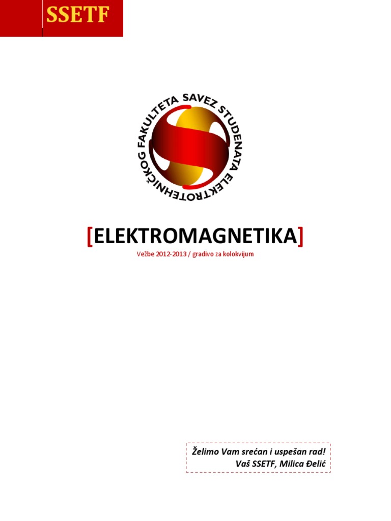 Elektromagnetika - Vežbe - Gradivo Za Kolokvijum | PDF