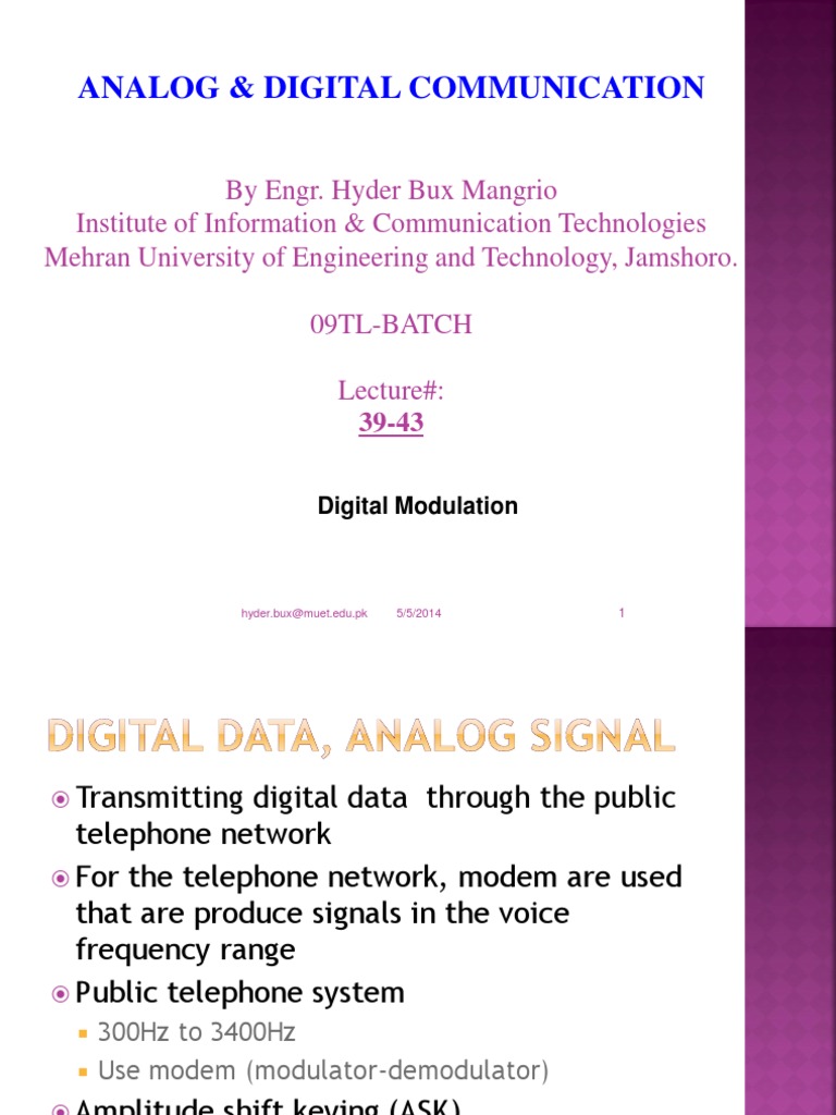 Digital Modulation Techniques Overview | PDF | Modulation | Radio