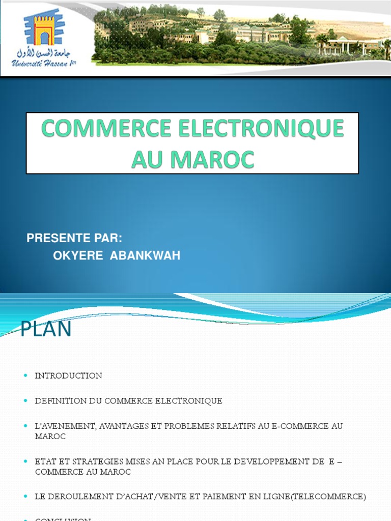 Le Commerce Electroniques Au Maroc | PDF | Commerce électronique | Maroc
