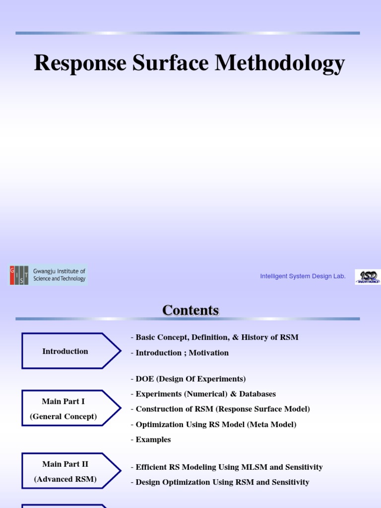 Response Surface Method | PDF | Mathematical Optimization | Ordinary ...