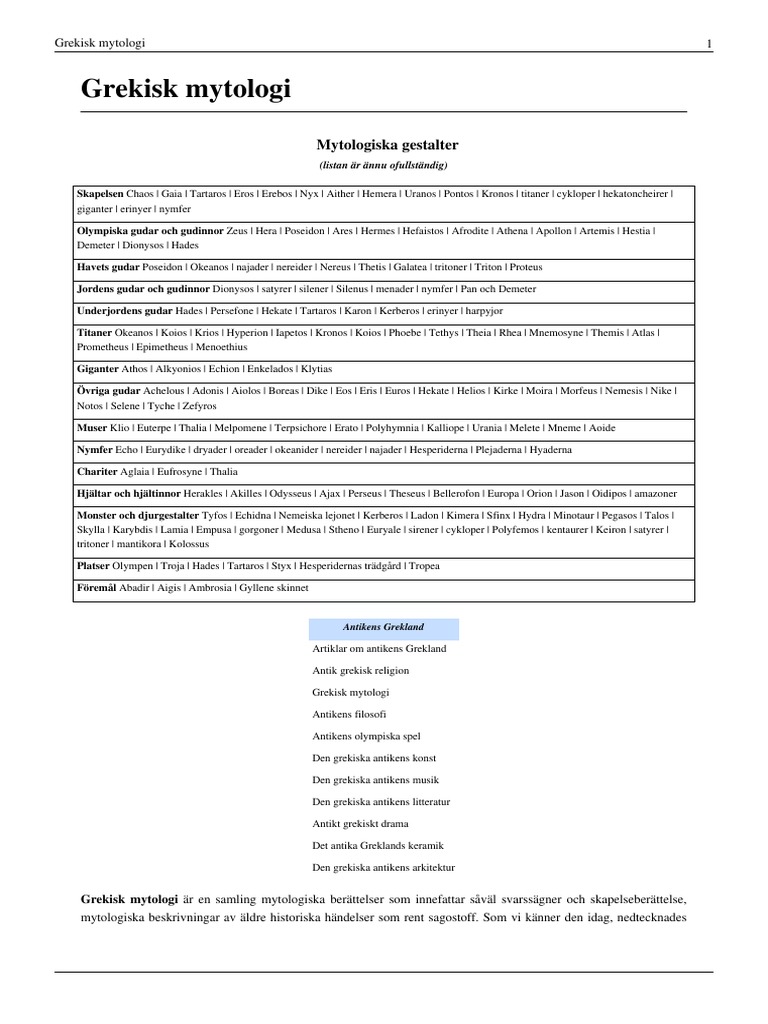 Grekisk mytologi