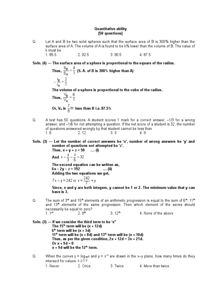 Quantz 50 Tricky Questions | PDF | Circle | Area