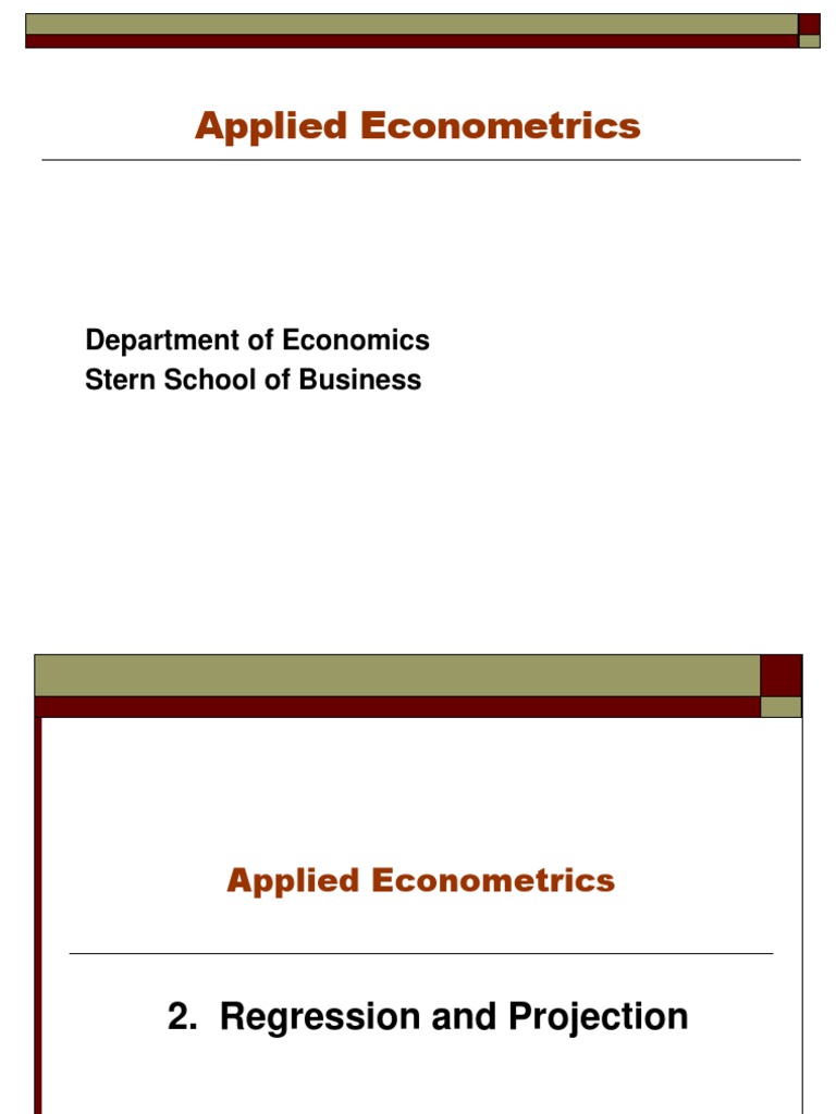 Econometrics Module 2 | PDF | Dependent And Independent Variables | Regression Analysis