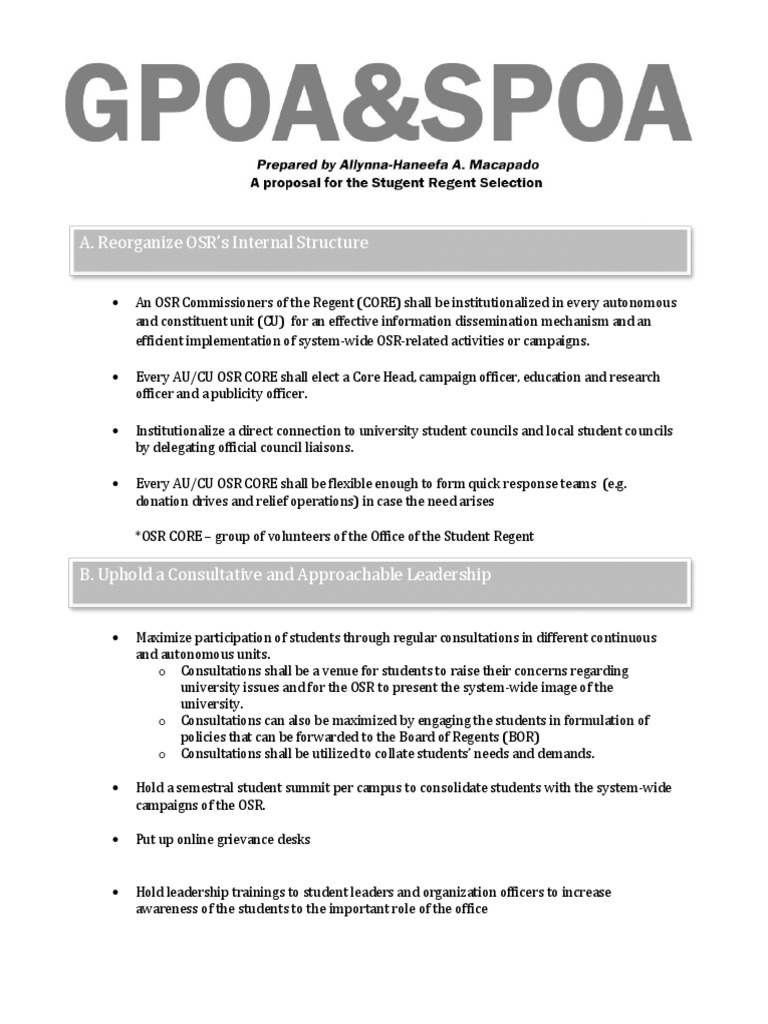 GPOA SPOA - Macapado | PDF | Leadership | Government Information