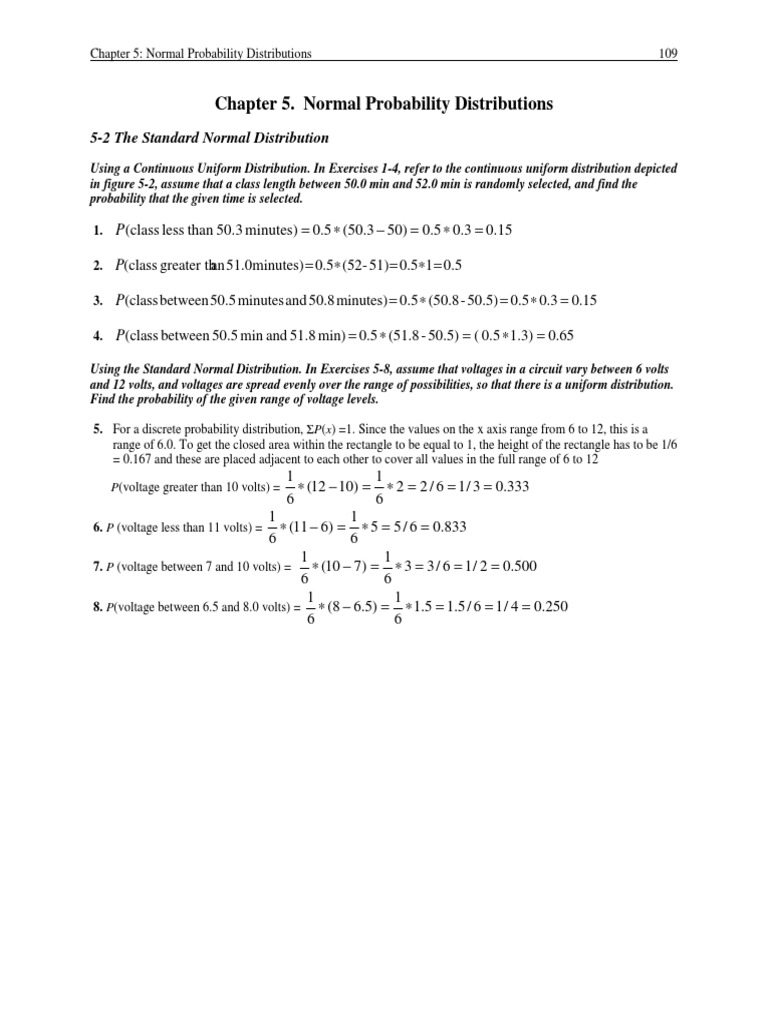 Chapter 5 Norchapter 5 Normal Probability Distributions Pdfmal