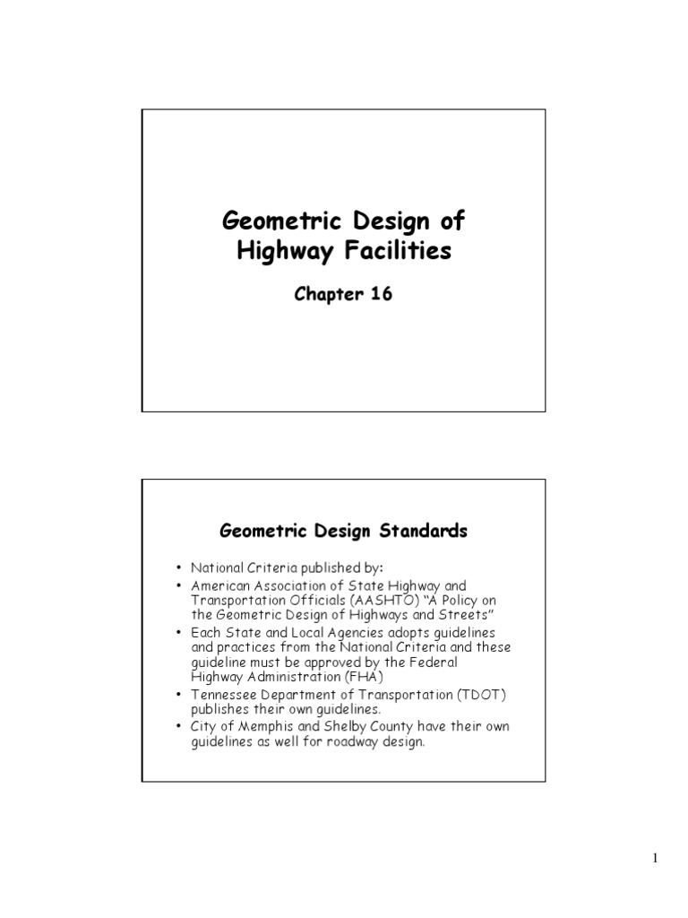 Geometric Design Standards for Highways | PDF | Transportation ...