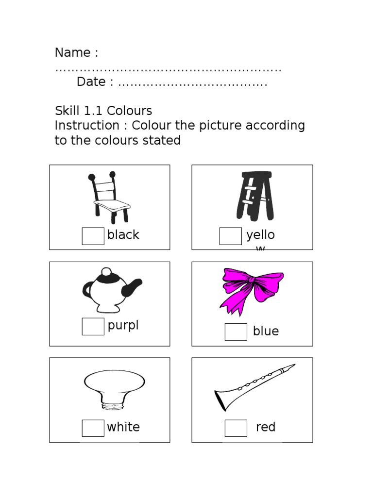 Colouring Activity Instructions | PDF