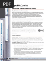 EMT Conduit and Fittings Data Sheet | PDF | Electricity | Electrical ...