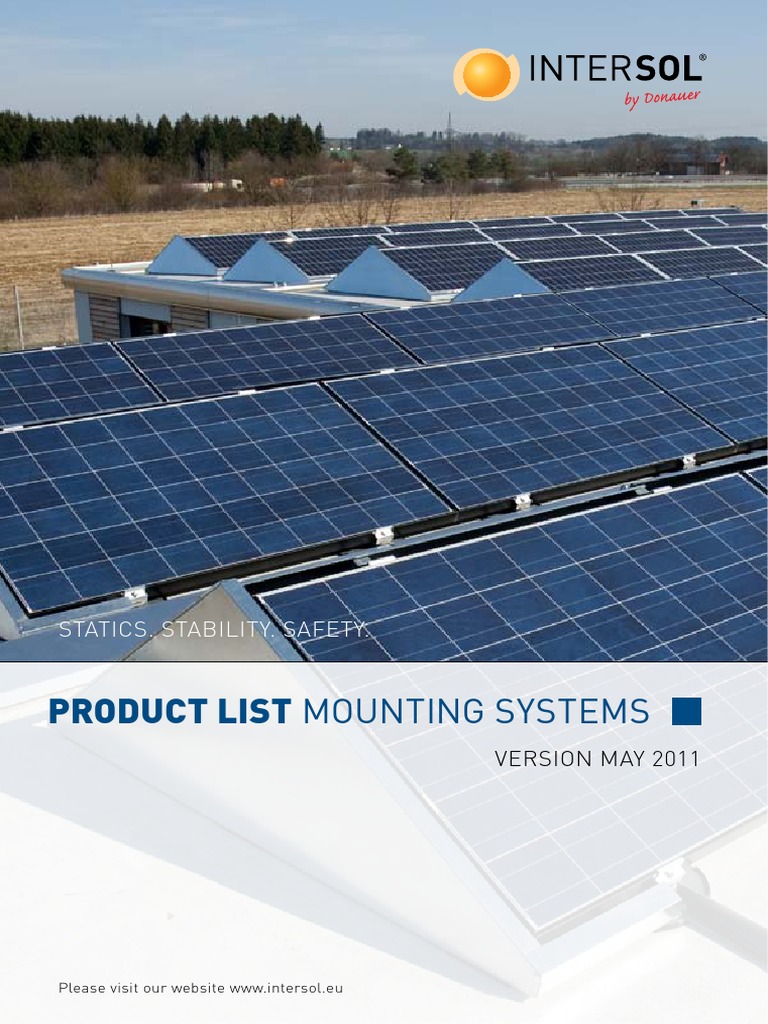 Intersol Mounting Systems Product List | PDF | Screw | Contractual Term