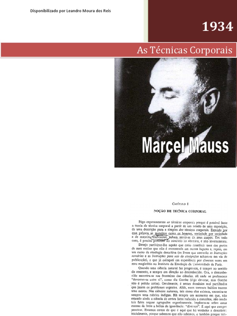As Técnicas Corporais - Marcel Mauss | PDF