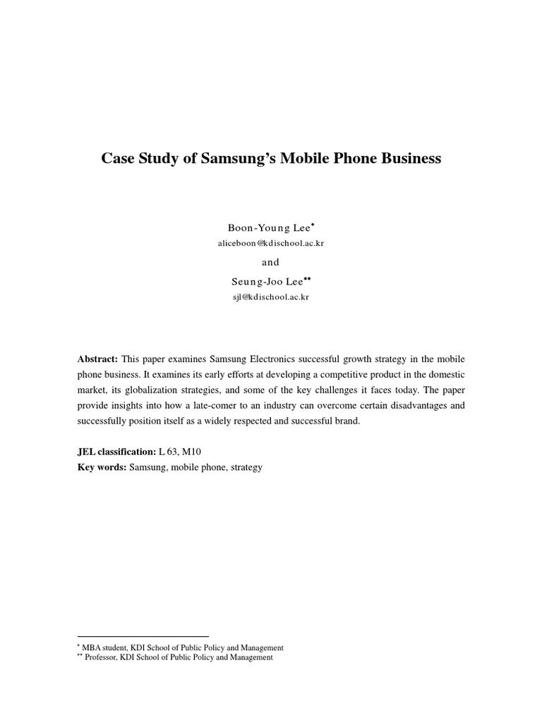 Samsung Case Study 1 | PDF | Technological Convergence | Business